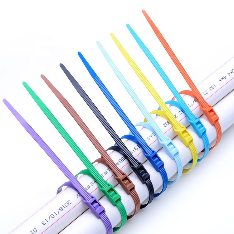 Releasable Nylon Industrial Cable Ties Multi Colored For Wire Locking