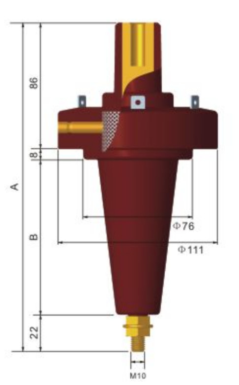 24kV-250A/400A High Tension Epoxy Resin Switchgear Bushing / APG High ...